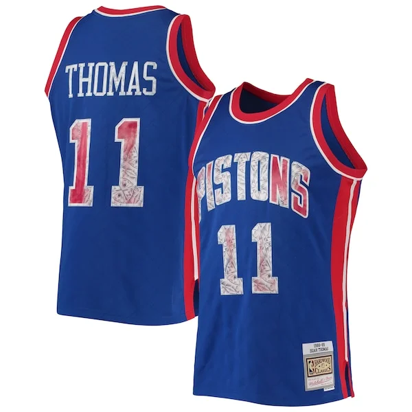 Isiah Thomas Trendy Detroit Pistons 1988/89 Hardwood Classics NBA 75th ...
